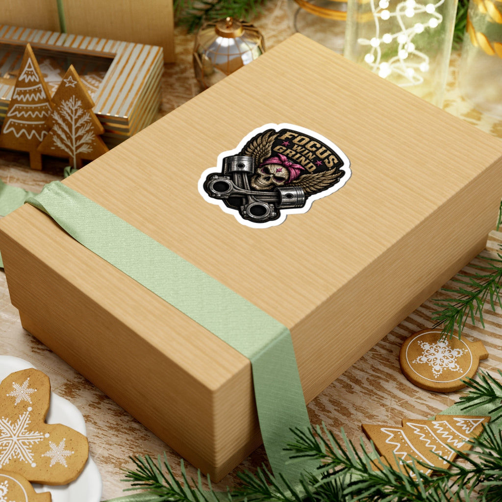 Focus. Win. Grind. Die-Cut Sticker – Printify